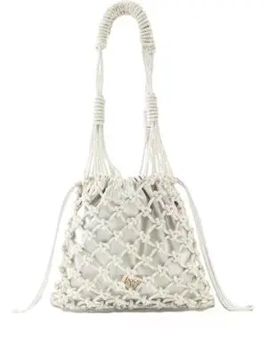 Pinko Woven Mesh Bucket Bag