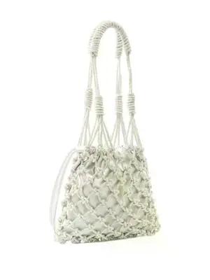 Pinko Woven Mesh Bucket Bag