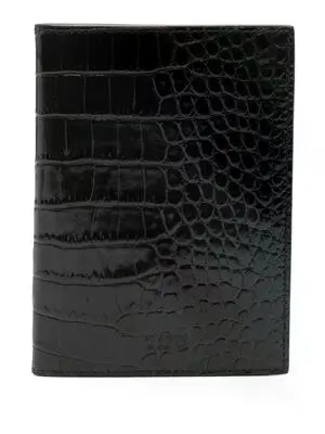 TOM FORD Crocodile-effect Leather Wallet - Brown
