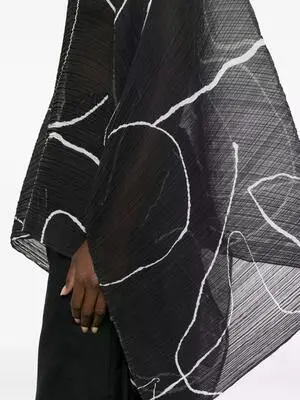 Issey Miyake Abstract-pattern Pleated Blouse
