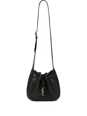 Saint Laurent Logo-plaque Drawstring Crossbody Bag
