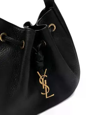 Saint Laurent Logo-plaque Drawstring Crossbody Bag