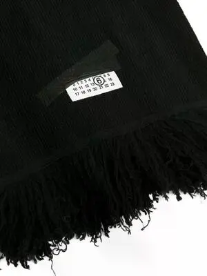 MAISON MARGIELA Ribbed Fringed Scarf