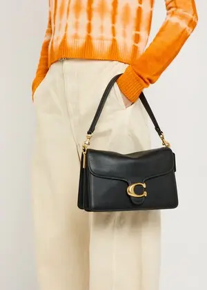 COACH Tabby Leather Shoulder Bag - Black
