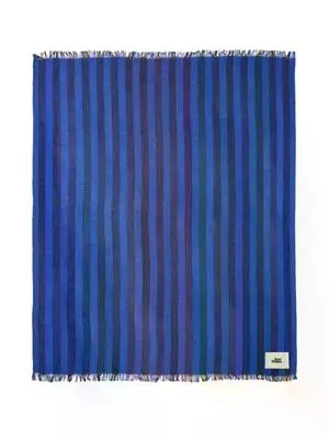 TOM DIXON Band Striped Throw - Blue