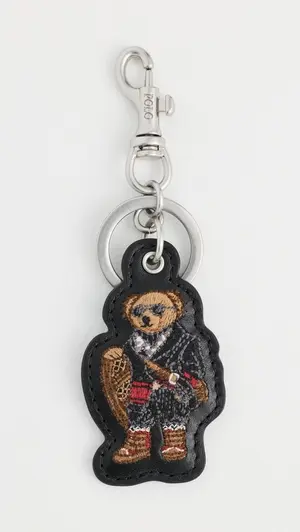 Polo Ralph Lauren Leather Holiday Bear Keyfob