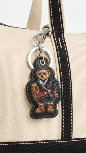 Polo Ralph Lauren Leather Holiday Bear Keyfob