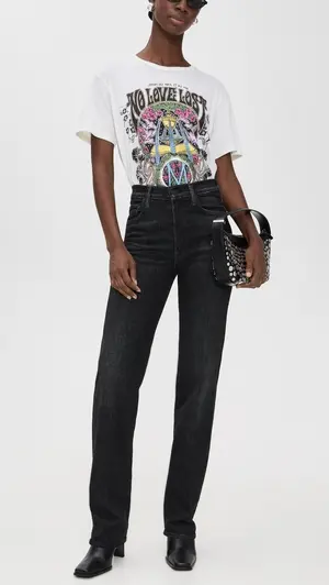 MOTHER The Rambler Zip Heel Jeans - Keep It Sharp