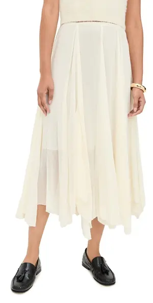 Pixie Market Asymmetric Midi Layered Skirt