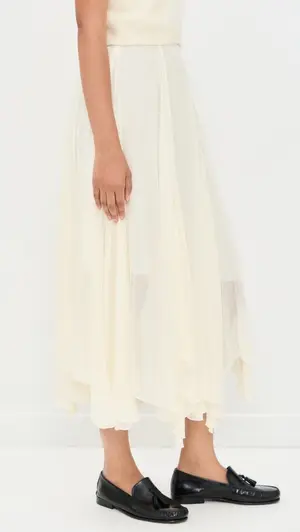 Pixie Market Asymmetric Midi Layered Skirt