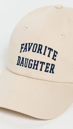 FAVORITE DAUGHTER Logo Baseball Cap - Khaki/navy
