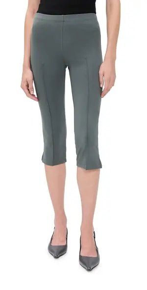 LE BOP Delilah Pinstripe Capri Pants - Gunmetal