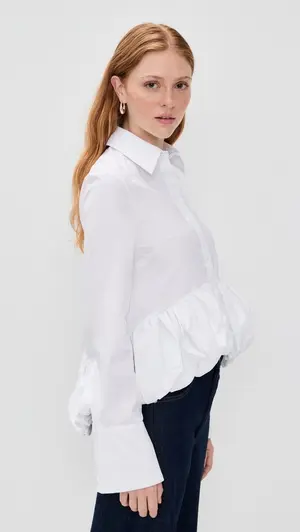 Caroline Constas Marin Peplum Top