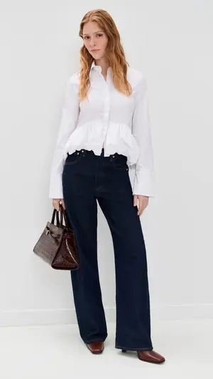 Caroline Constas Marin Peplum Top