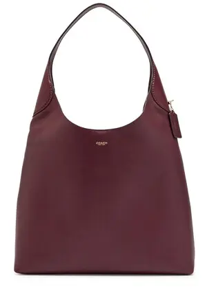 COACH Brooklyn 39 Grained Leather Shoulder Bag - Burgundy