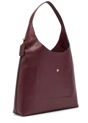 COACH Brooklyn 39 Grained Leather Shoulder Bag - Burgundy