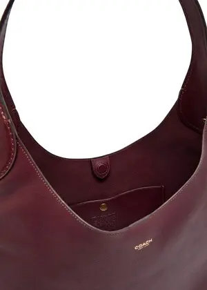 COACH Brooklyn 39 Grained Leather Shoulder Bag - Burgundy