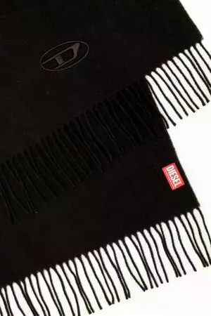 DIESEL® S-imon-d-long Fringed Scarf - Black