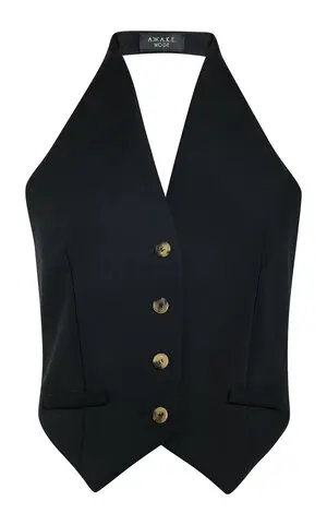 A.W.A.K.E. Mode Cotton-blend Vest With Tie Back
