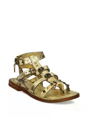 A.S.98 Grant Studded Buckled Flat Sandals