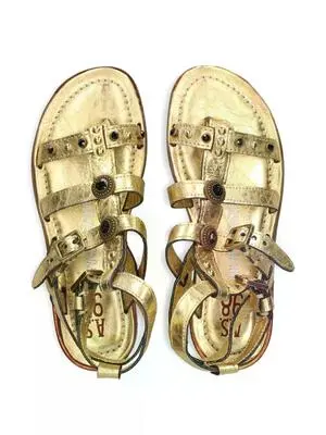 A.S.98 Grant Studded Buckled Flat Sandals