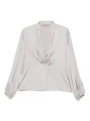 D.exterior Draped Long Sleeve Top