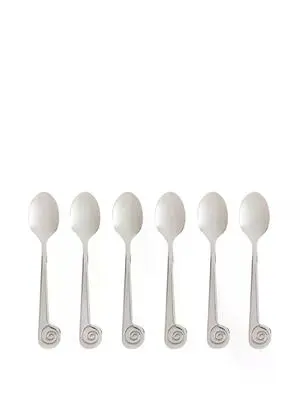 MAISON BALZAC Scrolled Lescargot Dessert Spoons - Silver