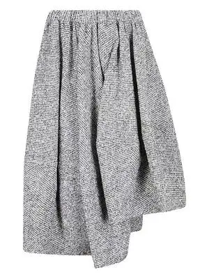 Play Comme Des Garcon Draped Skirt With Elasticated Waistband And Asymmetric Hem