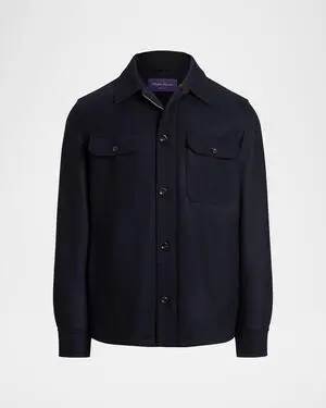 Ralph Lauren Purple Label Apos;s Felton Cashmere-blend Shirt Jacket - Classic Ch