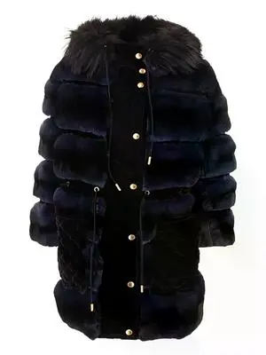 Fendi Fur Trim Quilted Coat