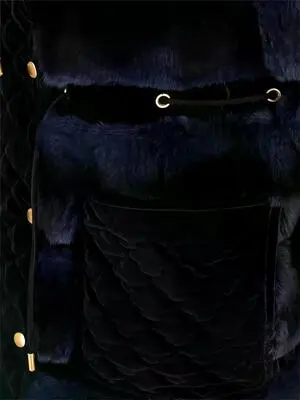 Fendi Fur Trim Quilted Coat