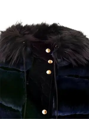 Fendi Fur Trim Quilted Coat