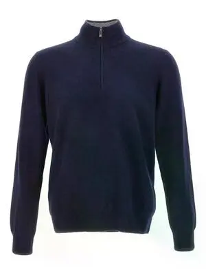 DELLA CIANA Zip Stand-up Collar Sweater