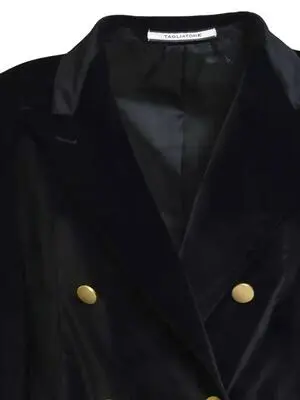 Tagliatore Double-breasted Velvet Blazer - Black