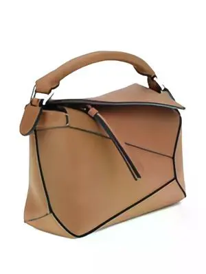 Loewe Mini Puzzle Edge Geometric-panel Tote Bag - Brown