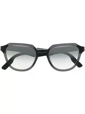 AETHER EYEWEAR Rounded-frame Audio Sunglasses - Black