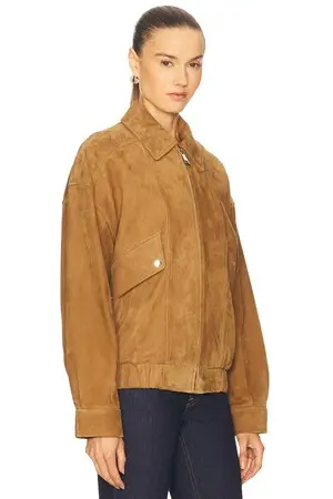 GRLFRND Wren Suede Bomber