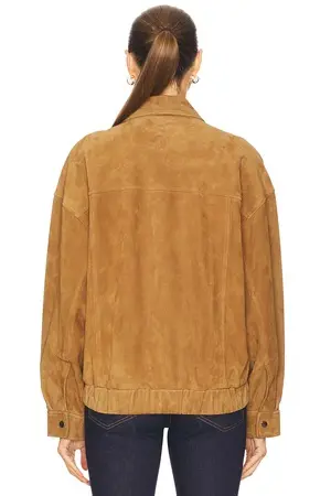 GRLFRND Wren Suede Bomber