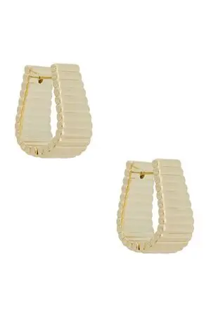 ROXANNE ASSOULIN Ribbed Earrings - Shiny Gold