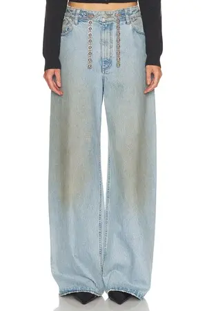 EZR Baggy Chain Wide Leg Jeans