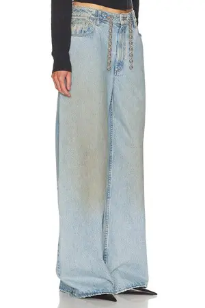 EZR Baggy Chain Wide Leg Jeans