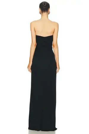 Atlein Bustier Ruched Gown