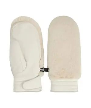 Fusalp Faux-fur Trim Ski Gloves - White