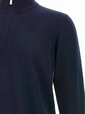 DELLA CIANA Zip Stand-up Collar Sweater