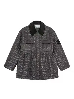 GANNI Quilted Jacket - Brown