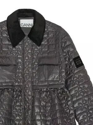 GANNI Quilted Jacket - Brown