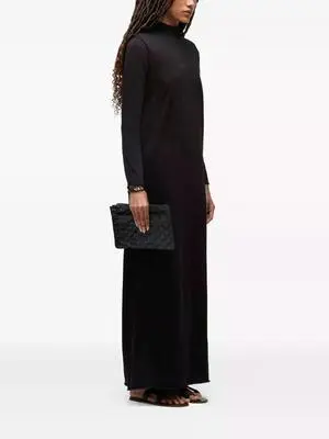 OSKLEN Mock-neck Frayed-hem Maxi Dress