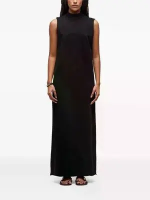 OSKLEN Mock-neck Frayed-hem Maxi Dress
