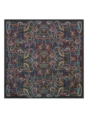 Etro Paisley-print Silk Scarf - Black