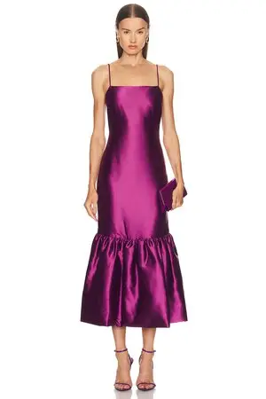 Caroline Constas Sydney Ruffle Hem Gown